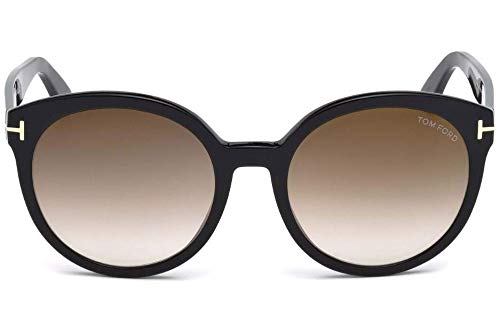 Tom Ford Sunglasses FT 0503 -F 01G Shiny Black/Brown Mirror