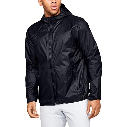 Under Armour Impasse Rain Shell, Black (001)/Black, Large