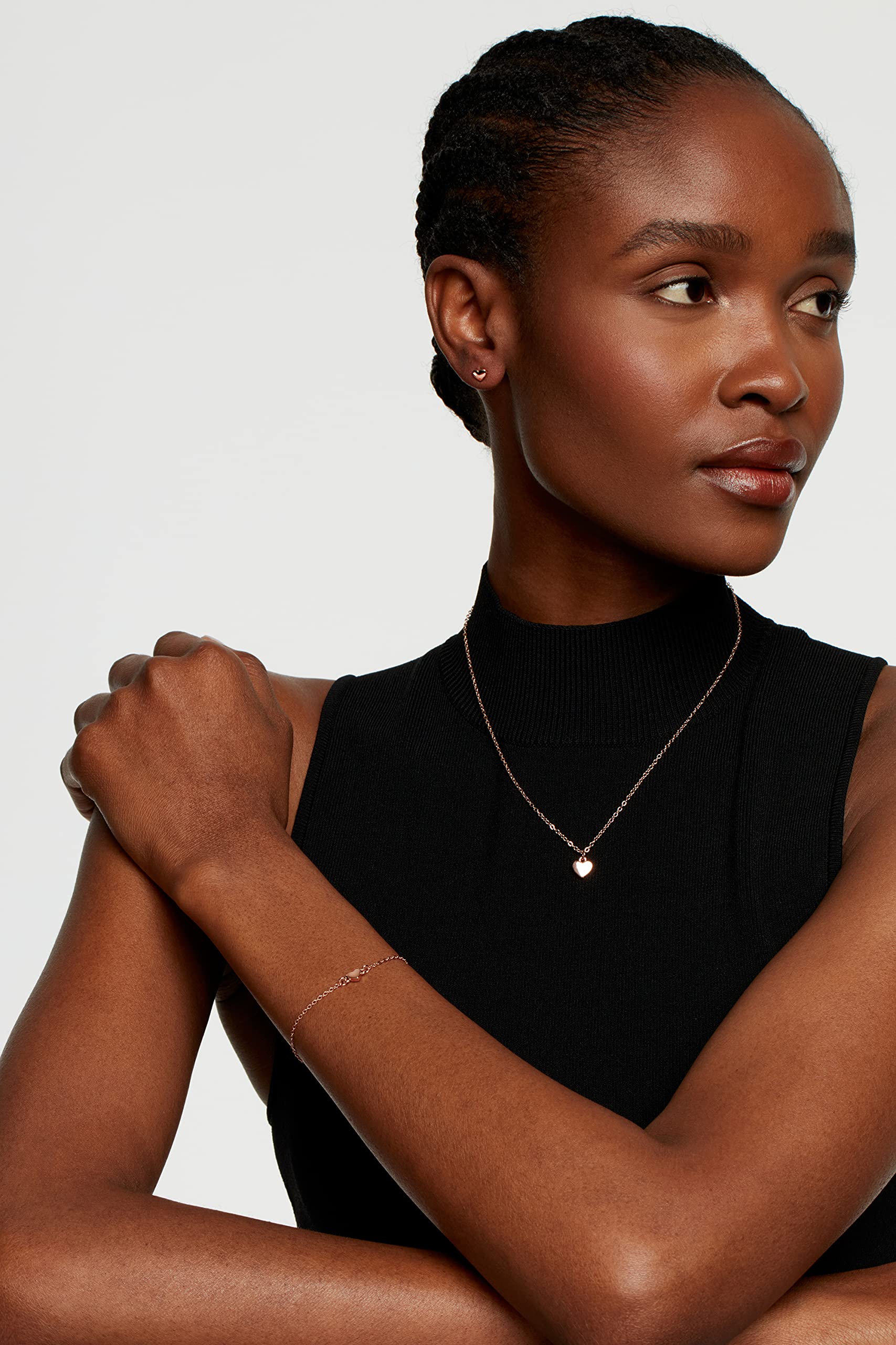 Ted Baker Women's Harsaa Tiny Heart Chain Bracelet (Rose Gold-Tone Plated)