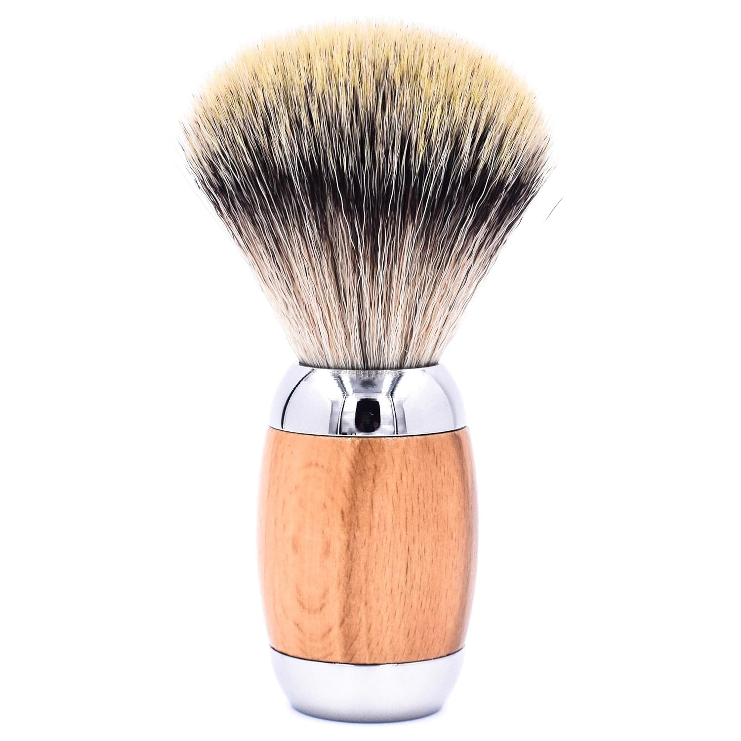 Taconic Shave's Synthetic Silvertip Luxury Shaving Brush β Deluxe Beechwood and Chrome Handle - Shaving Stand Included