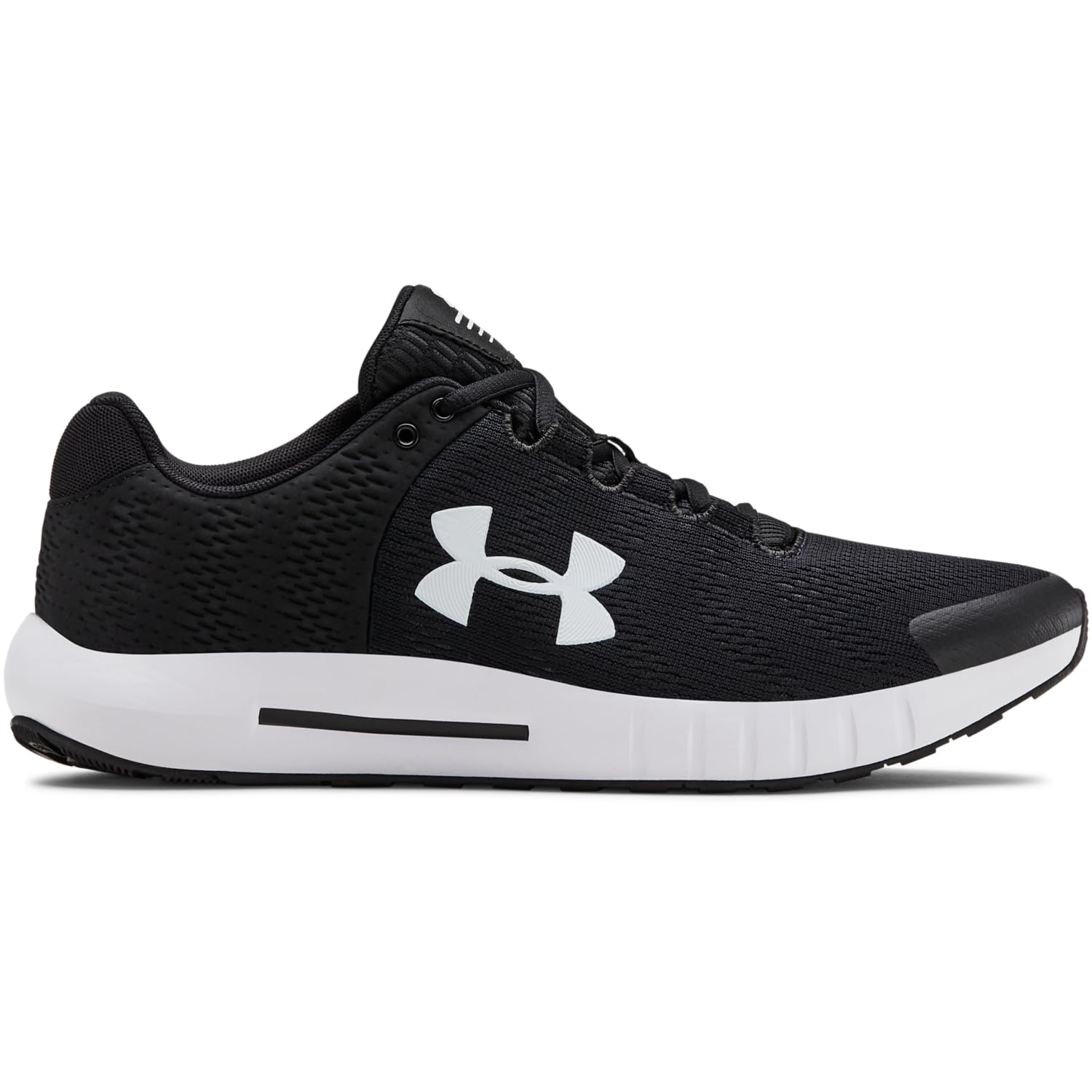 Under Armour Men's Micro G Pursuit BP Athletic Shoe, black//white, 8 M US
