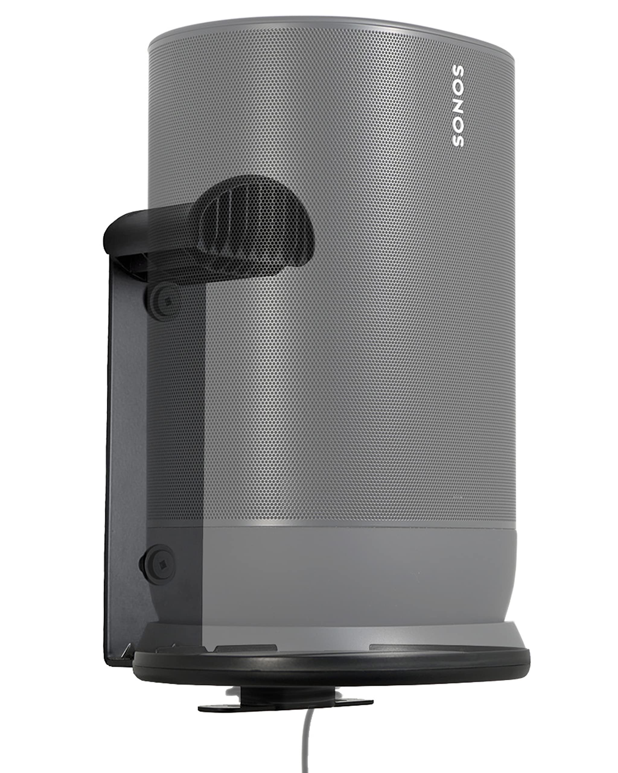 Sanus Indoor & Outdoor Mount Designed for Sonos Move Speaker -Save Shelf & Table Space-Weather resistant - WSSMM1-B2 (Black)