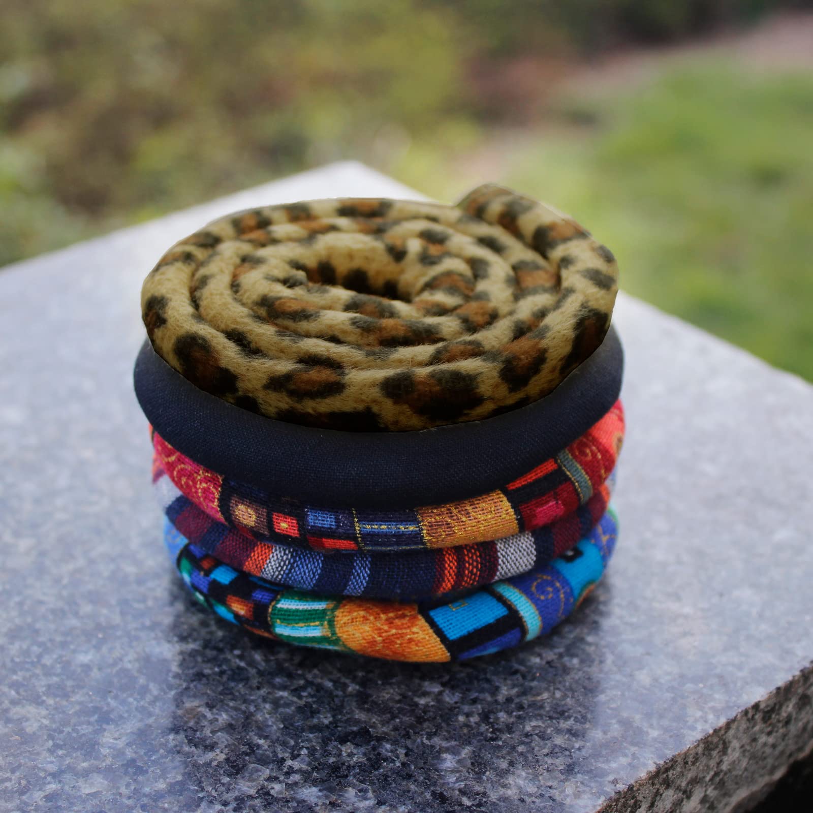 Spiral Lock Hair Tie Dreadlock Accessory Bendable Hair Ties for Women and Men Ponytail Holders Colorful Dreadlock Hair Tie Long Dreads Thick Curly Hair Holder (Midnight)