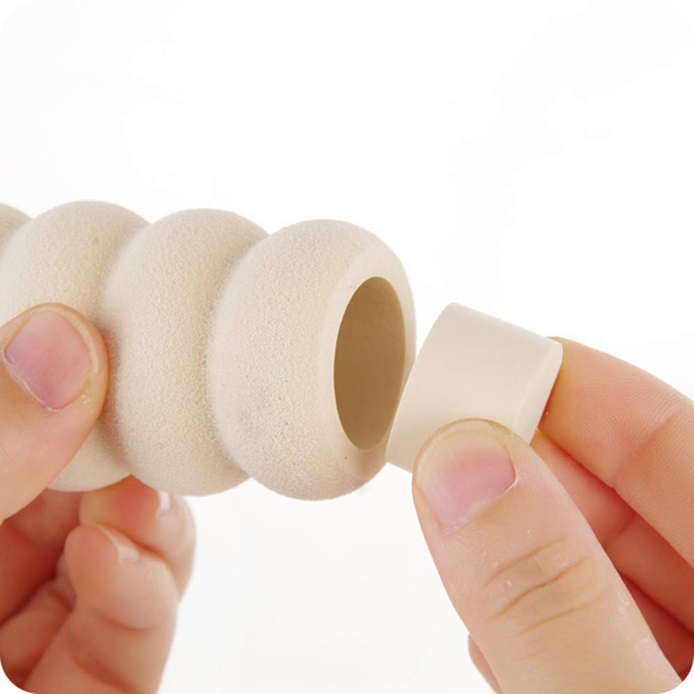 Yafeco 6 Pcs Anti-Collision Door Handle Cover,Door Pull Protective Sleeve Child Safety Super Soft Foam Safety Spiral Cover for Hot Doors Non-Toxic (Cream)