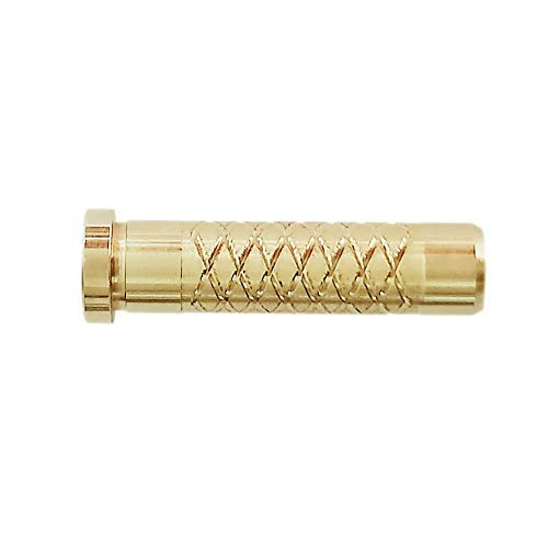 yeseje Brass Arrow Inserts Arrow Insert Gule with Surface Embossed Insert Inner Diameter .245 Carbon Arrow (12-Pack) 100 Grain