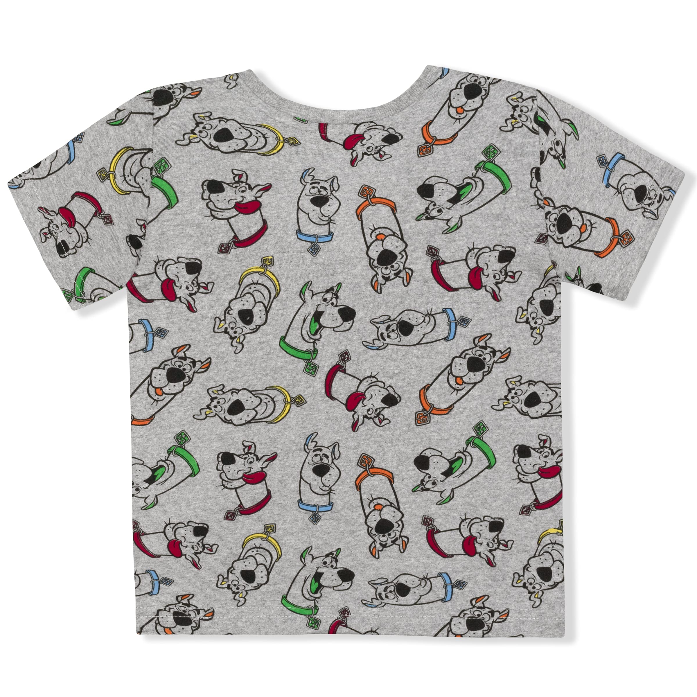 Warner Bros. Scooby Doo Boys’ Short Sleeve T-Shirt, Tank Top and Short Set for Toddler and Little Kids – Blue/Grey