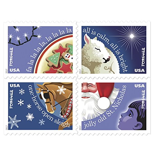 USPS Forever Stamps Christmas Carols - Book of 20 Forever Postage Stamps
