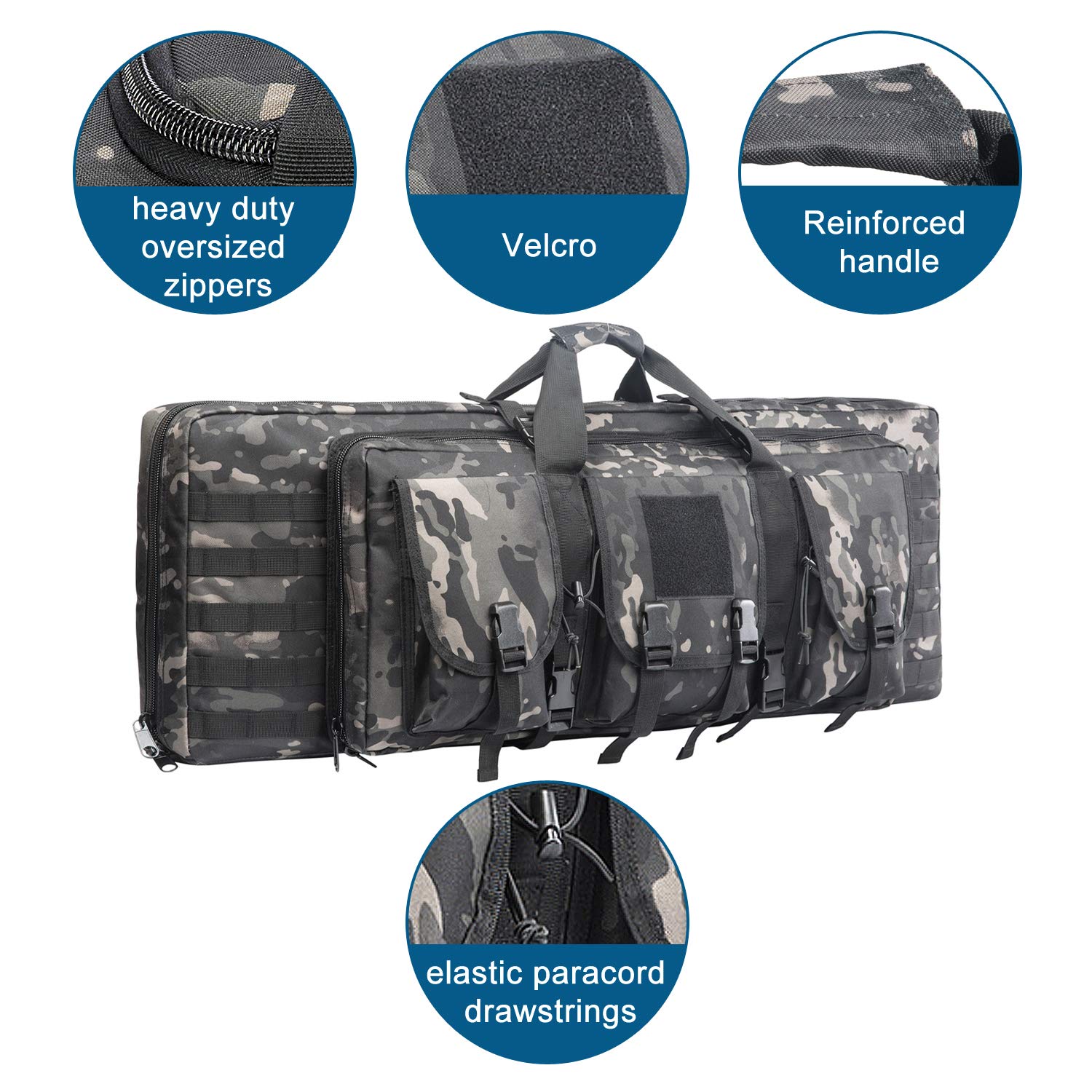 Warriors Product 38 42 Inch Tactical Rifle Bag Gun Bags Double Gun Case for Shooting Hunting Range
