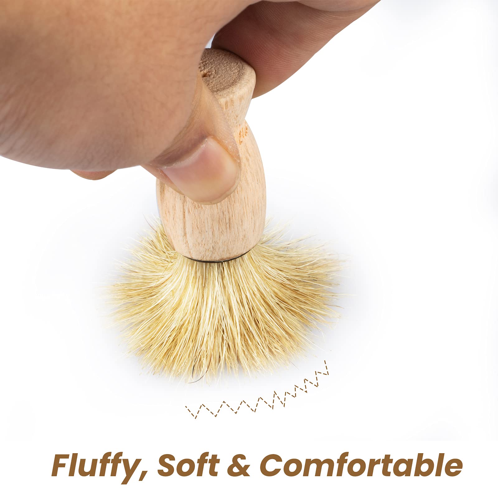 YAIKOAI 10 Pcs Men's Shaving Brush, Boar Bristle Wood Handle Shaving Brush Suitable for Professional Barber Salon Tools Personal Shaving