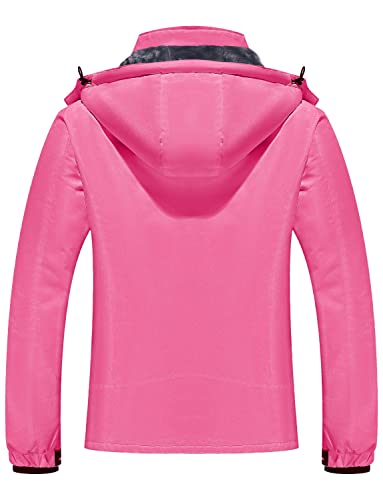 WULFUL Women’s Waterproof Snow Ski Jacket Mountain Windproof Winter Coat with Detachable Hood