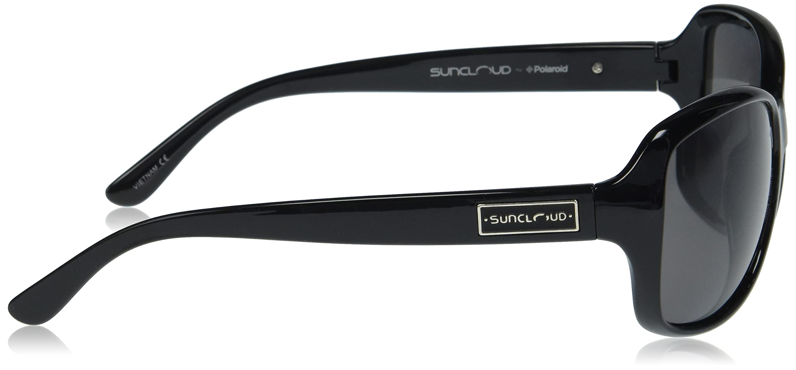Suncloud Women's naa Polarized Sport Sunglasses, Black, Medium