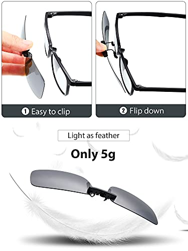 Weewooday 12 Pieces Polarized Clip on Sunglasses Rimless Clip on Sunglasses Rectangle Lightweight Polarized Eyeglasses for Myopia Eyeglasses Outdoor Night Driving Men Women