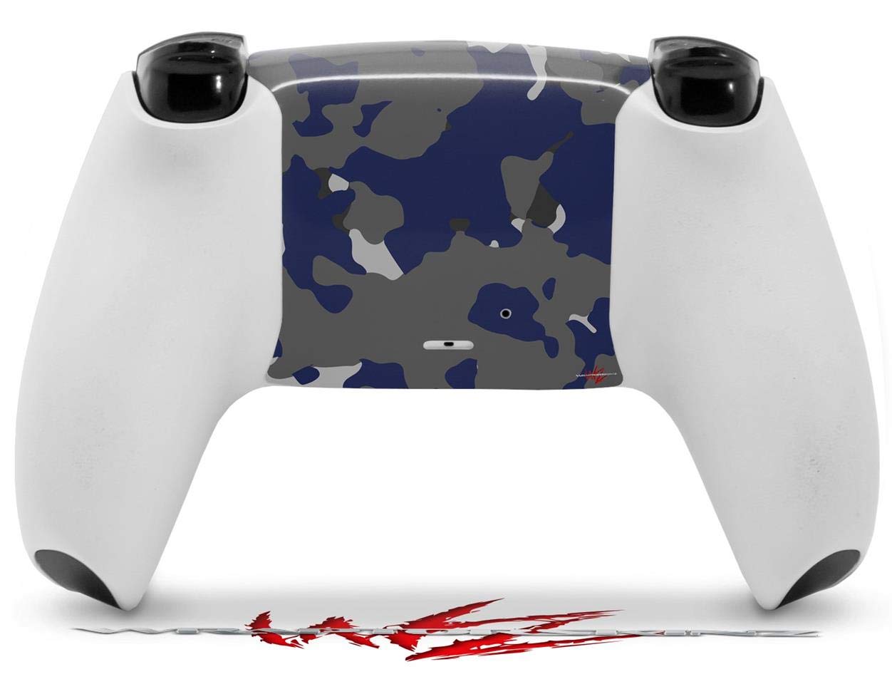WraptorSkinz Skin Wrap compatible with Sony PS5 DualSense Controller WraptorCamo Old School Camouflage Camo Blue Navy (CONTROLLER NOT INCLUDED)