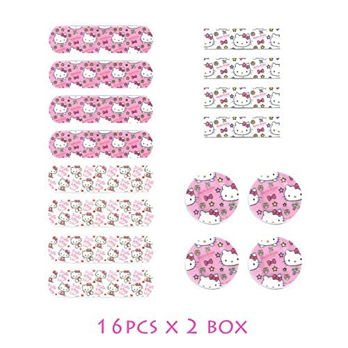 Sanrio Hello Kitty Band First Aid Tape Bandages : 32pcs (2 Boxes)