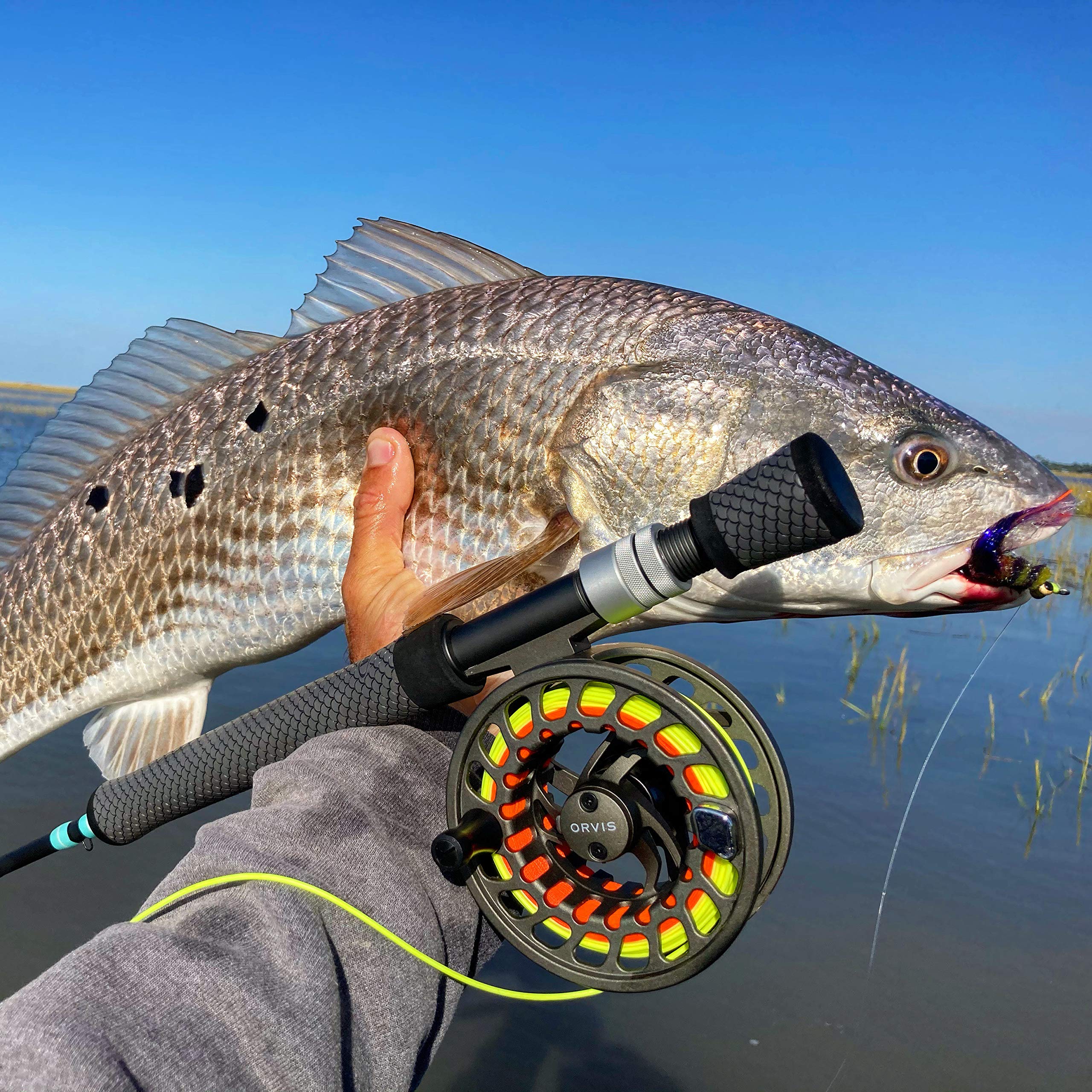 Toadfish Fly Fishing Rod 4-Piece 9 FT 8WT with Aluminum Rod Tube + Extra Tip Section