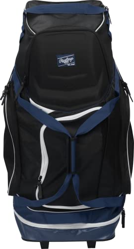Rawlings | R1502 Wheeled Catcher's Bag | Baseball/Softball | Navy