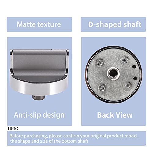 W10594481 5PCS Stainless Steel Cooker Stove Control knob ,Compatible Whirlpool Stove/Range-Replaces WPW10594481, W10594481, with a 0.3-inch"D" axis, 90 Degrees to The Rotating Surface.