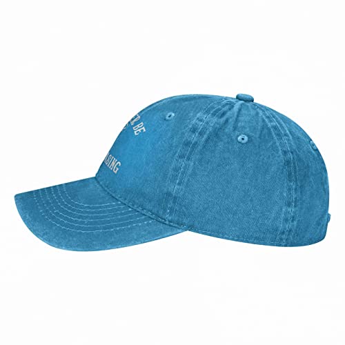 ZDZQART I'd Rather Be Storm Chasing Unisex Cowboy Hat Baseball Caps Adjustable Sports Golf Denim Casquette Cap Blue