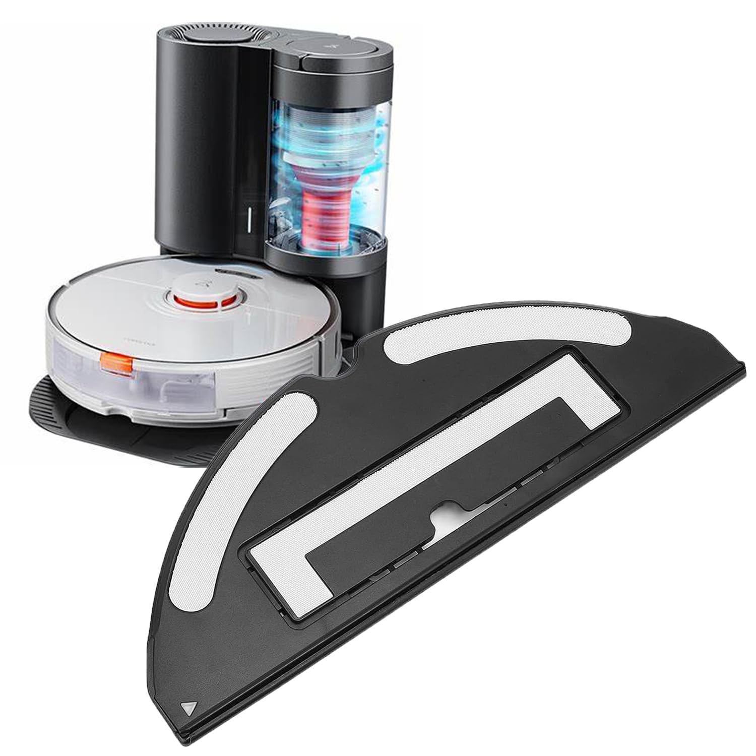 Vacuum Mop Replacement Pad holder Sweeping Robot Mop Bracket Vacuum Cleaner Mop Plate Electrical Controlled Mop Mount Holder Vacuum Parts Vacuum Cleaner Accessory Compatible with Roborock S7 T7 T7S
