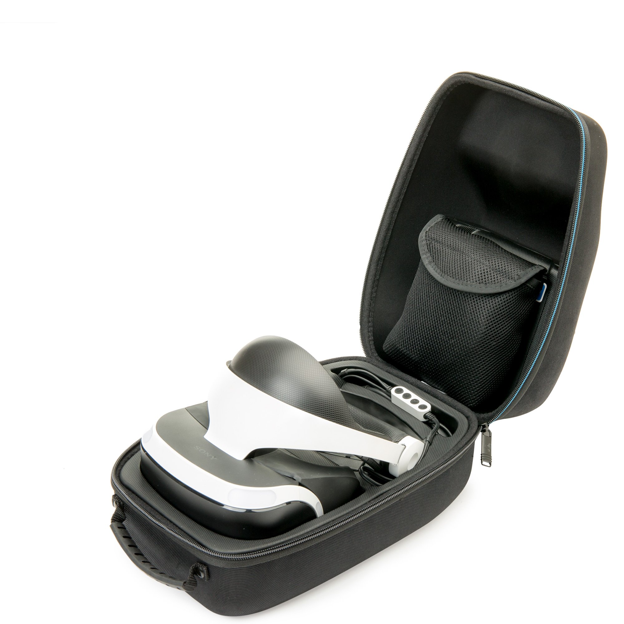 Sony PlayStation VR Headset and Accessories Carrying Case – Protective Deluxe Travel Case – Black Ballistic Exterior – Official Sony Licensed Product