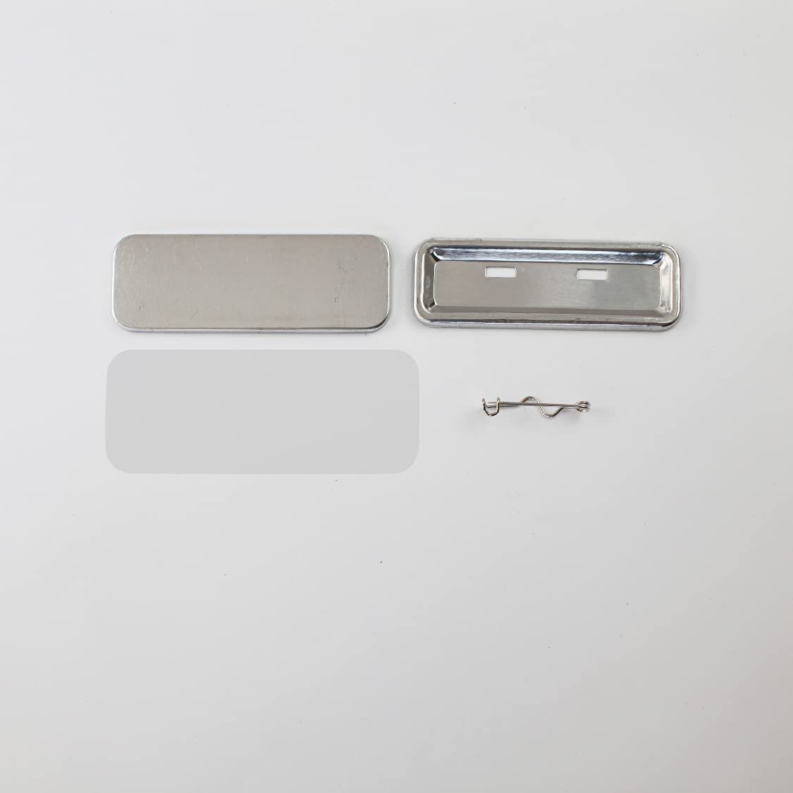 Talent Wholesale Rectangle 25x70mm Metal Pin Button Badge for Rectangle Button Maker Button Making Machine - 500sets