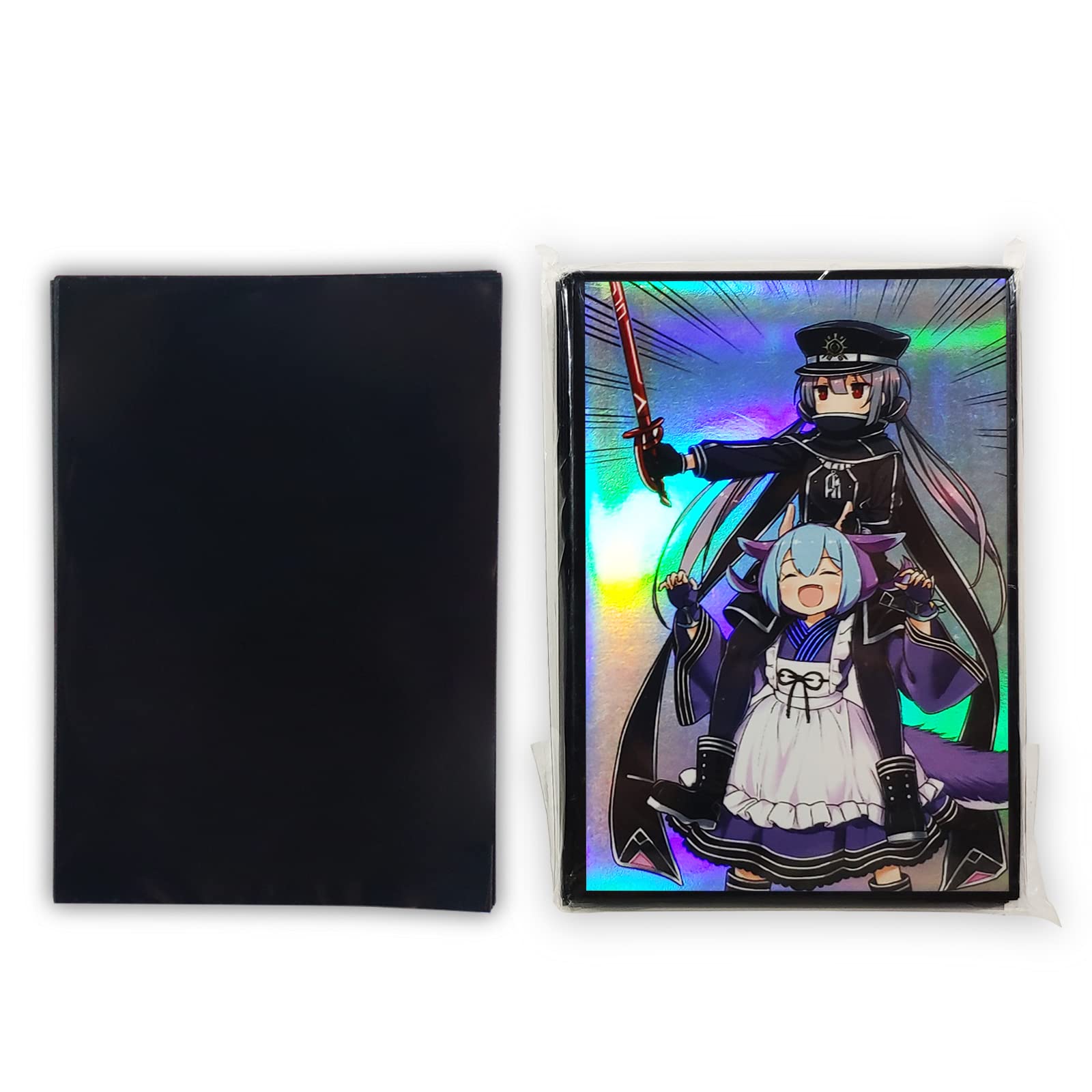 Time Walker 50ct Holographic Flashing (Sky Striker Ace Roze Dragonmaid) Top Loading Trading Card Sleeves Deck Protector for YuGiOh/Japanese Sized Cards 63x90mm (3)