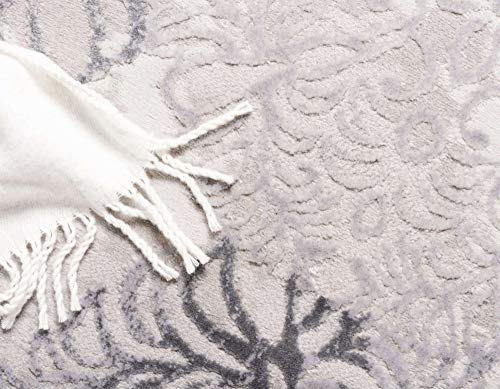 Unique Loom Aberdeen Collection Area Rug - Chatsworth (2' 7" x 8' 2" Runner, Gray/ Ivory)