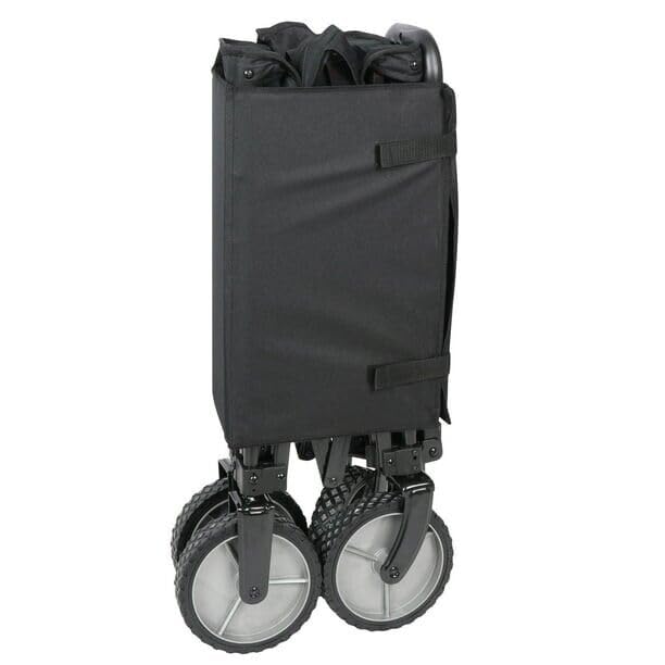 Wagon Folding Cart Collapsible Garden Beach Utility Outdoor Camping Sports Black