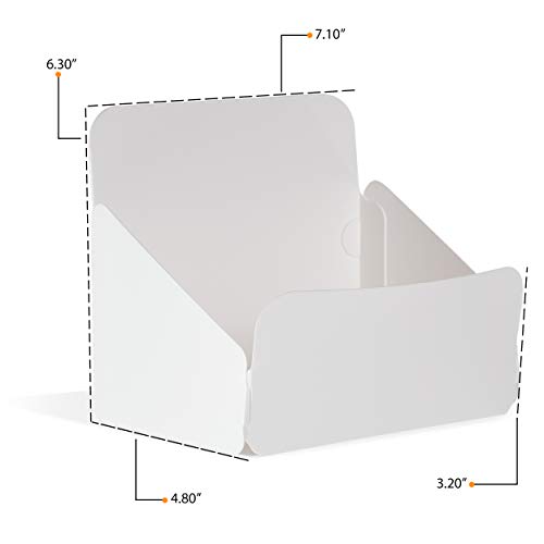 Wallniture Origami Multiuse Small Toy Storage Bin Organizer Caddy, Recycled Plastic, White, Set of 3, Assembly Required
