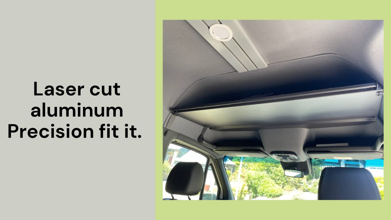 White Top Adventures 2019-2023 Mercedes Sprinter Van All Aluminum Headliner Shelf Curtain Rod and Carpet Included