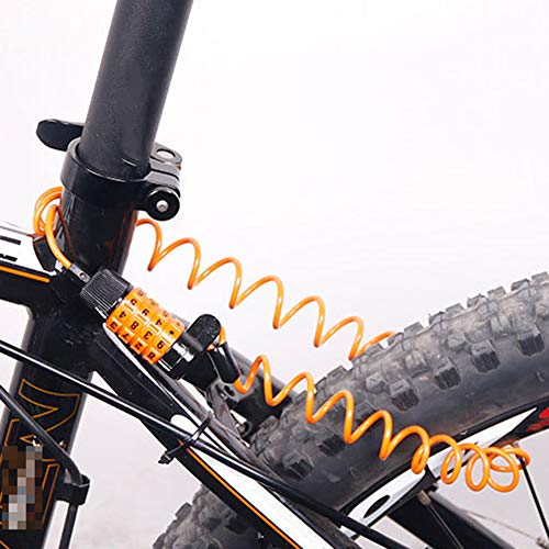 ZHYING Retractable Steel Cable Bicycle Lock,Password Lock,120cm Anti Theft Bike Steel Chain,Resettable for Scooter,Motorcycles,Helmet