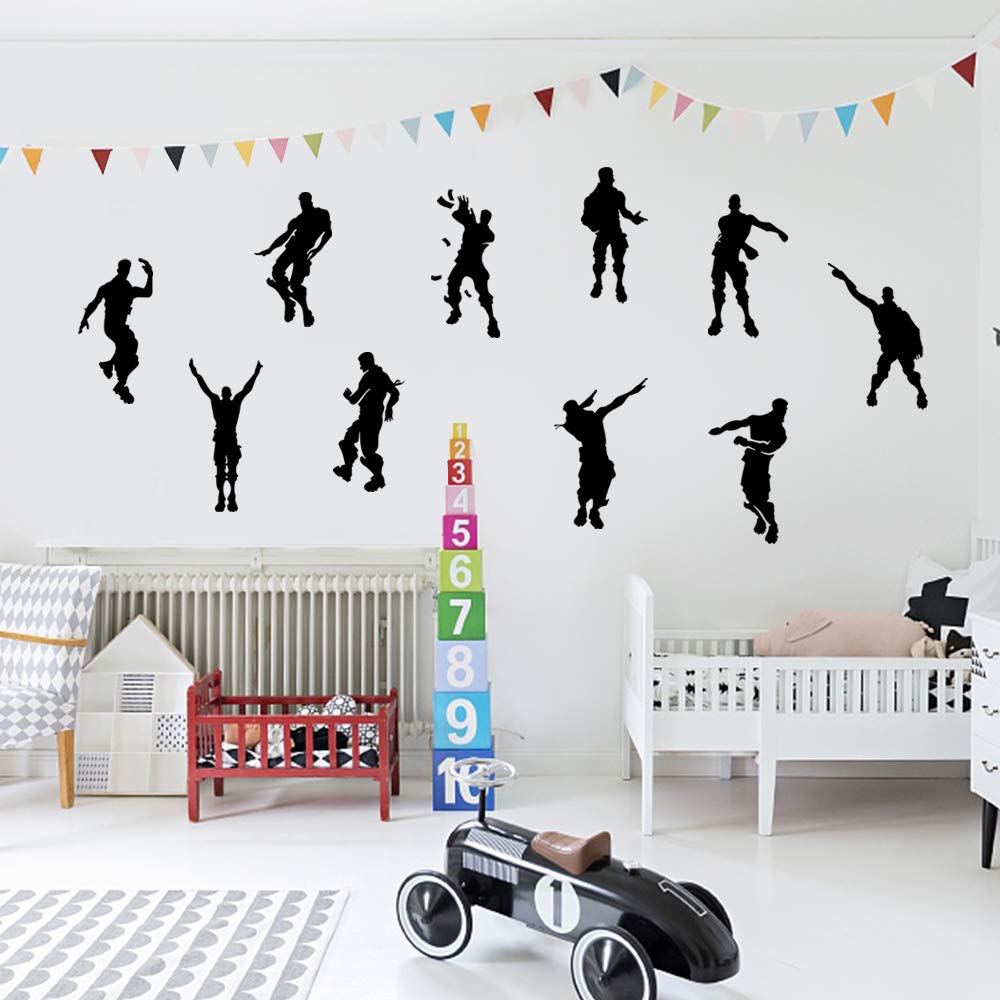Video Game Wall Decal Wall Sticker, Gamer Wall Decal Peel & Stick Poster Decals Floss Dancing Game Nursery Kids Room Game Stickers