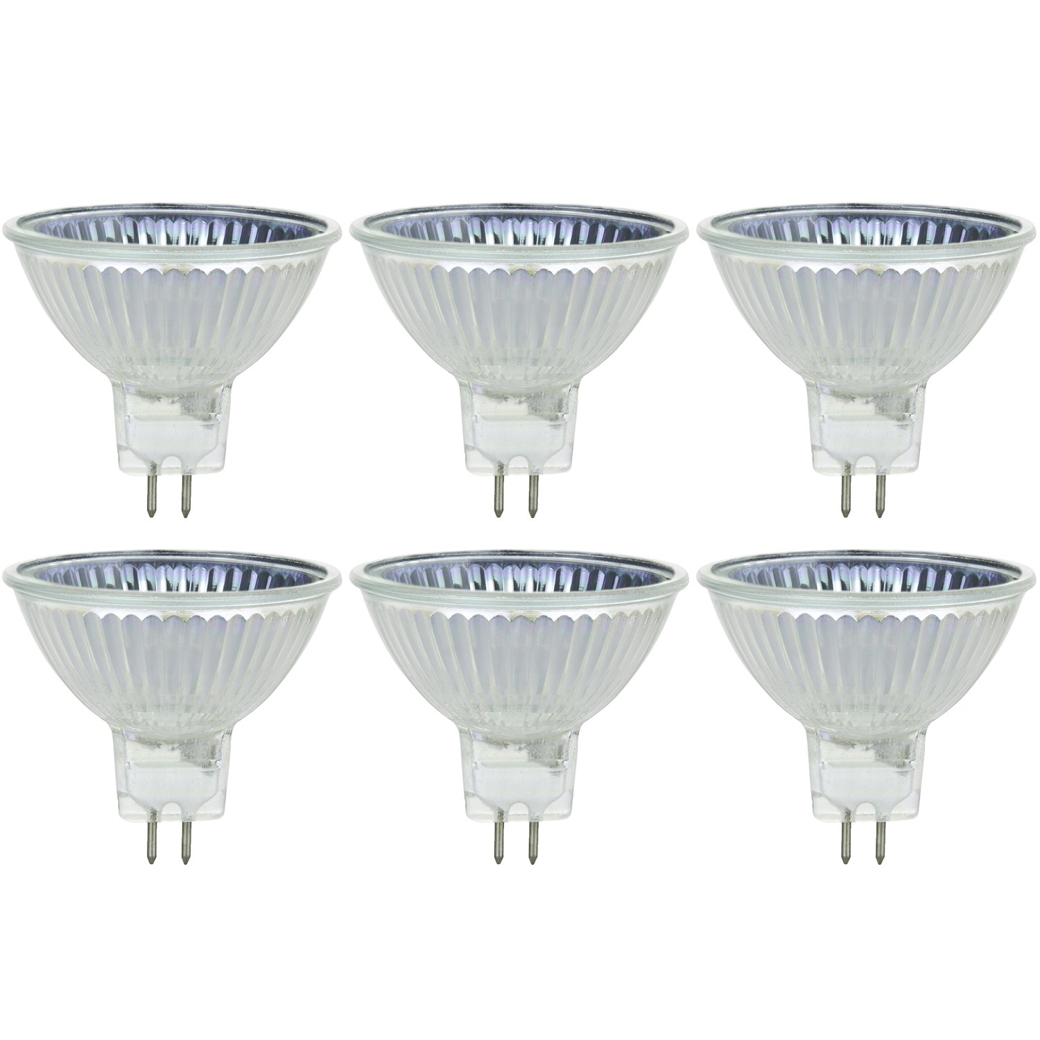 Sunlite 50MR16/CG/FL/12V/6PK Halogen 50W 12V MR16 Flood Light Bulbs (6 Pack)