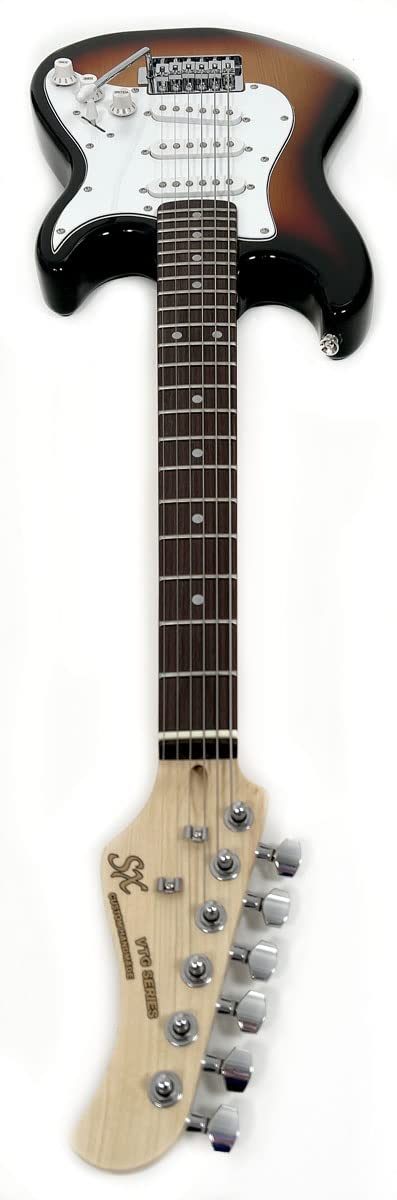 SX RST 1/2 3TS 1/2 Size Short Scale Sunburst Guitar Package with Amp, and Carry Bag