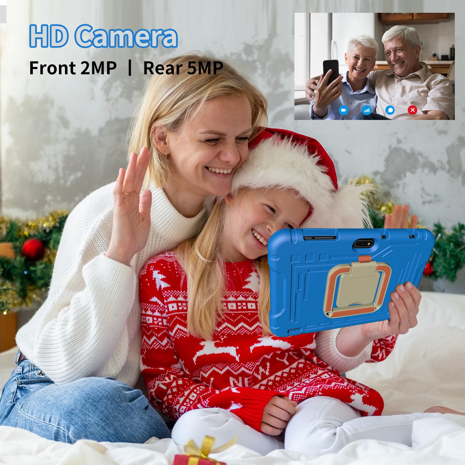 VNEIMQN Tablet for Kids, 10 Inch Kids Tablet, Android 13, 4GB+64GB, 8-core CPU,WiFi, 8000mAh,1280 * 800 HD Display, Cameras, Parental Control, Ages 3-12