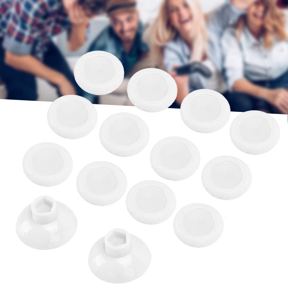 Thumb Grips Cover, Strong Wear Resistance Pc and TPU Thumb Grip Cap, for PS4, Xbox ONE, Gamepad,(White)