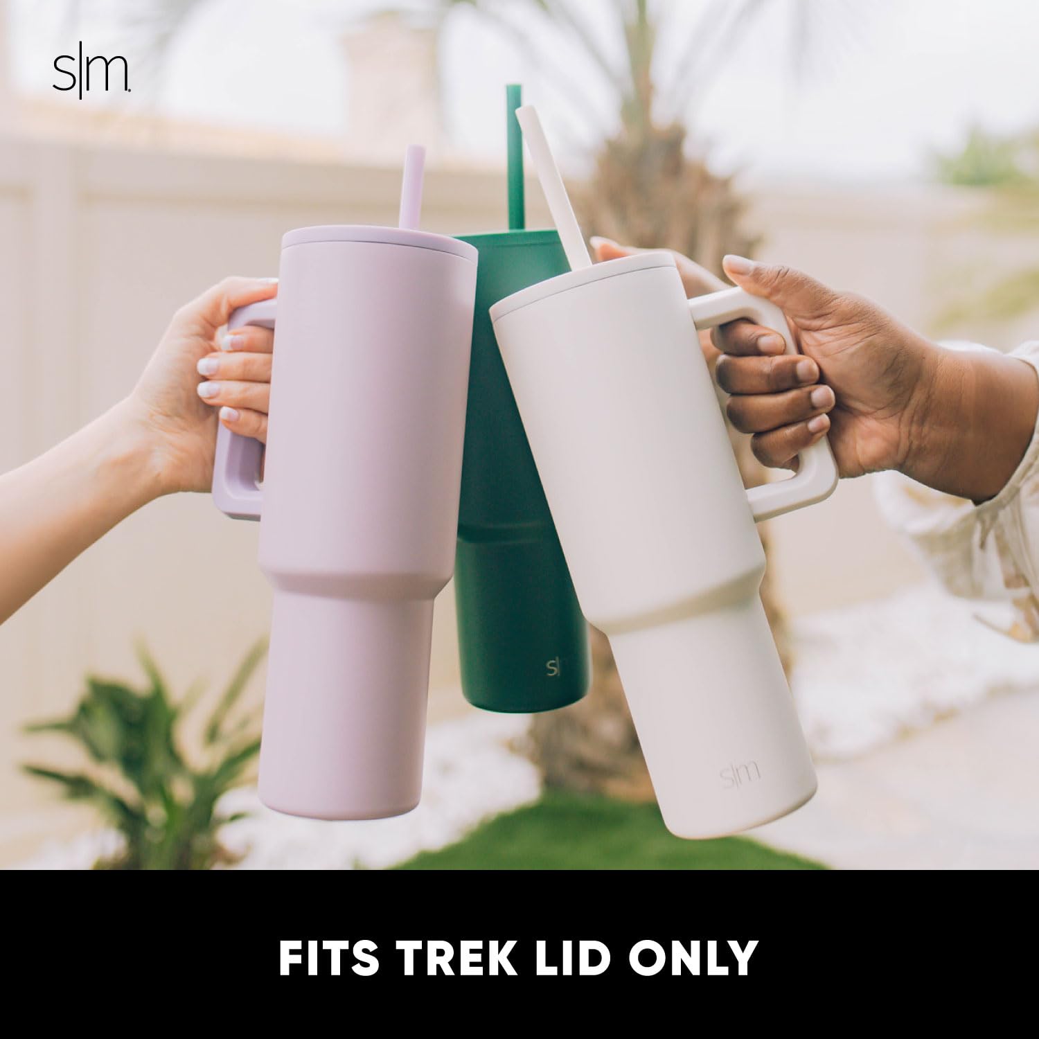 Simple Modern Plastic Reusable Straws | BPA Free and Waste Reducing Plastic Straw for Tumblers and Travel Mugs | Trek Collection | 12 Pack | Assortment 1
