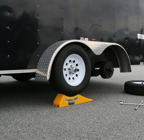 Trailer Aid Camco Tandem Tire Changing Ramp with 4.5-Inch Lift, Yellow (21000)