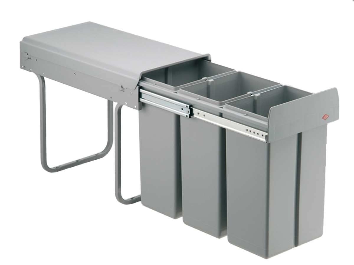 Wesco Installation Waste Collector Trenta 1" 3x10 Liter, Grey, 9 x 12 x 16 cm