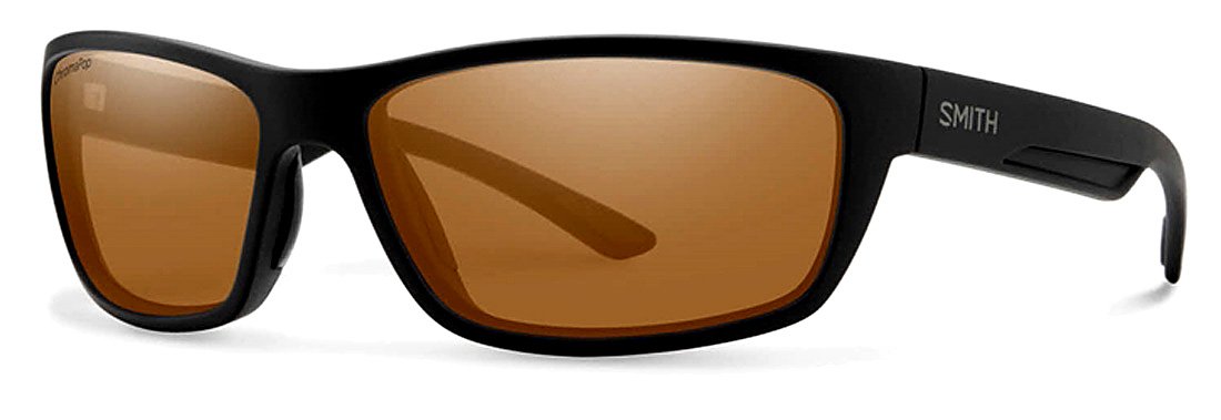 Smith Optics Mens Ridgewell Polarized Sunglasses Matte Black/ChromaPop Copper