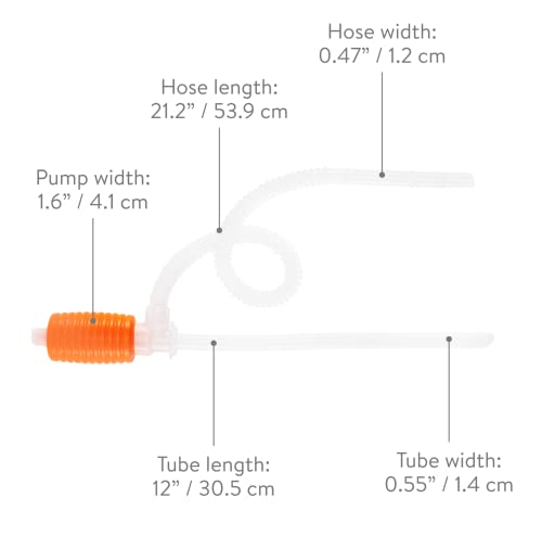 Water & Fuel Transfer Pump Siphon - Large Squeezing Gas Siphon for Lawn Mowers & Manual Pumping Petrol, Water Syphon, Alcohol and more! - Siphon Pump for Gasoline (By Luigi's)