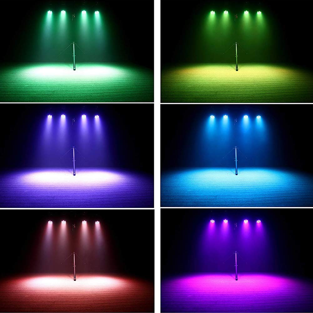 U`King Moving Head Light RGBW LED Stage Lighting Effect 7x10W Moving Heads Wash Lights by DMX and Remote Control with Professional Spotlight for DJ Disco Events Wedding Birthday Party Live Show Bar
