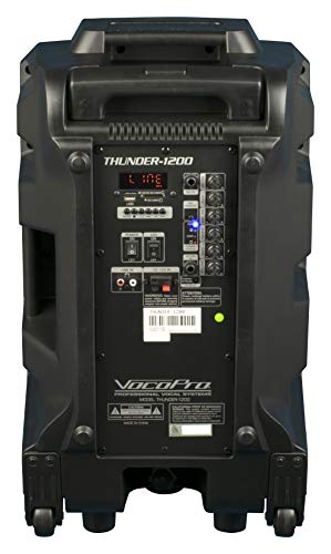 VocoPro 12” Powered DJ/Karaoke Party Speaker with RGB Derby Light (KARAOKETHUND1200)