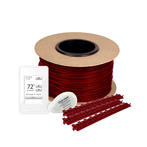 WarmlyYours TCT240-KIT-OT-675 TempZone Electric Radiant Floor Heating Cable Kit w/Strips, Programmable Thermostat, 675 ft, (168.7 sq. ft.)