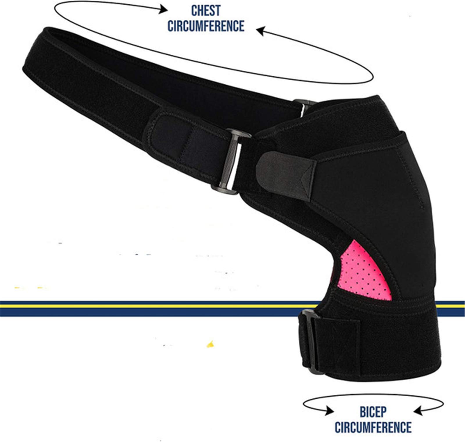 YUIJ Shoulder Brace Rotator Cuff Compression Support,Men, Women, Left, Right Arm Injury Prevention Stabilizer Sleeve Wrap,1
