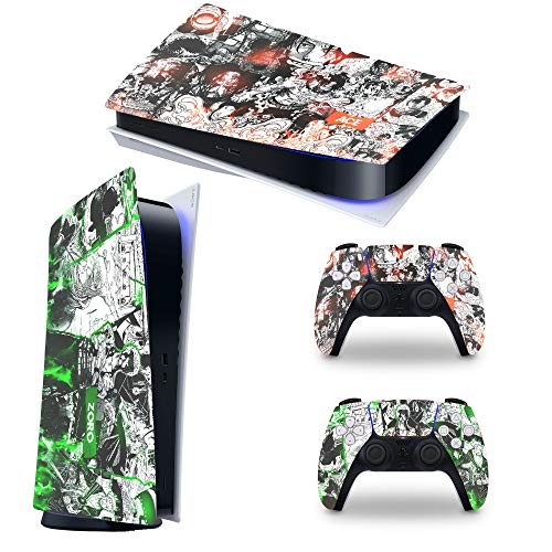 Treasure Navy PS5 Standard Edition Whole Body Vinyl Skin Sticker Decal Cover for PlayStation 5 System Console and Controllers