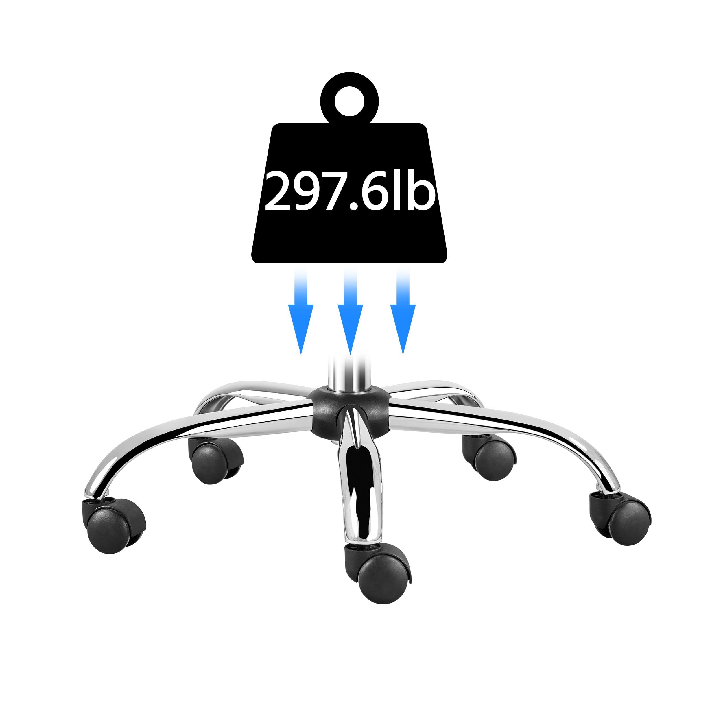 Yaheetech High Back Office Desk Chair PU Leather Executive Computer Chair Swivel Conference Task Chair with Thick Seat & Lumbar Support