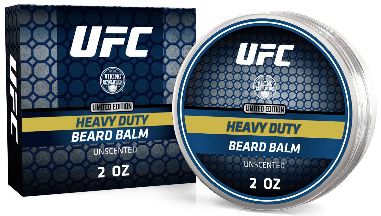 Viking Revolution UFC Heavy Duty Beard Balm Conditioner for Extra Control - Unscented - Styles, Strengthens & Softens Beards & Mustaches - Leave in Conditioner Wax for Men