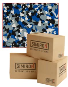 Simiron Vinyl Color Chip Flakes for Epoxy Floor Coating, FB-310 Orbit Blend 1/4", 40 lb Box