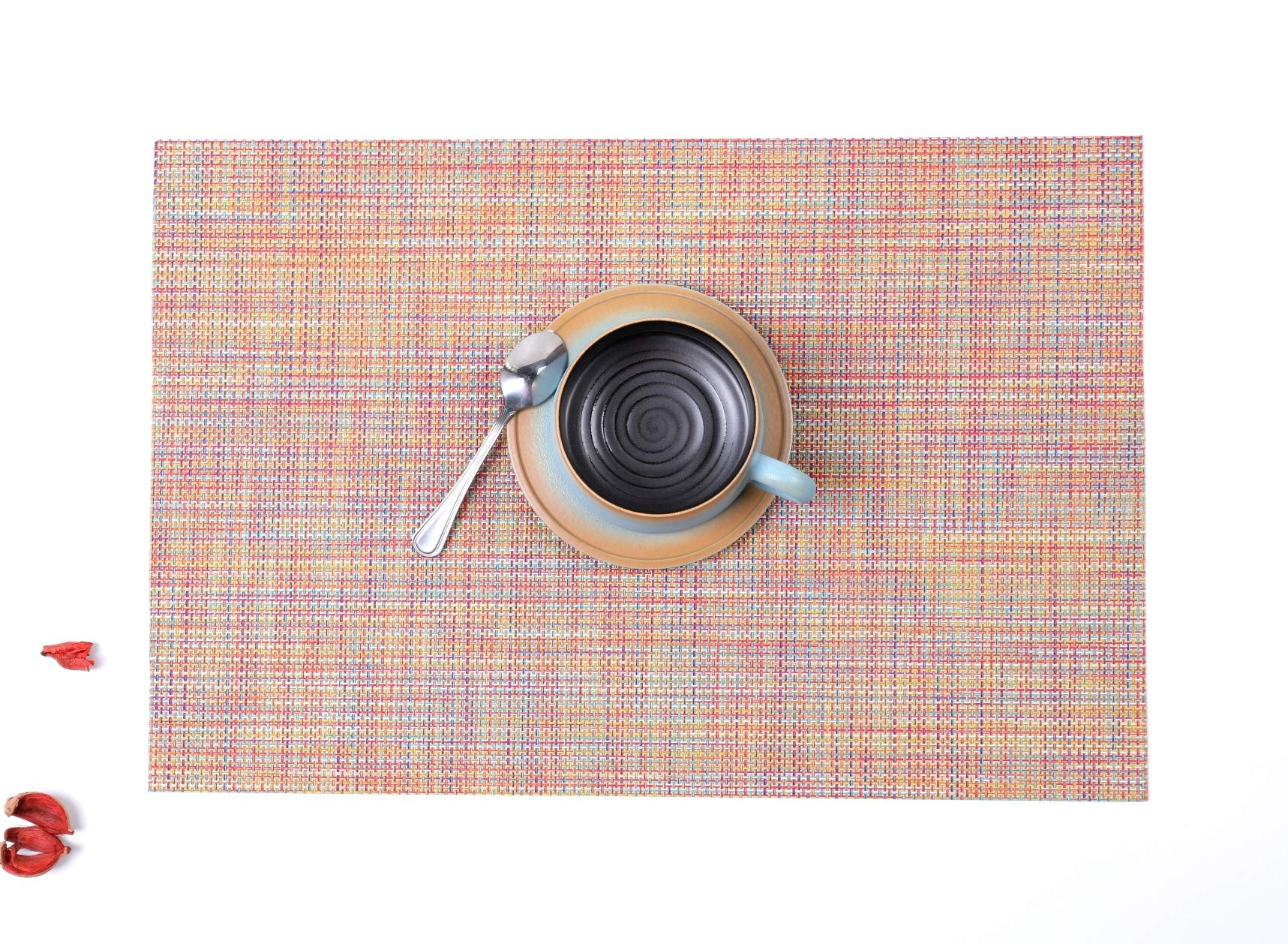 SUNSHINE FASHION Placemats,Placemats for Dining Table,Heat-Resistant Placemats, Washable PVC Table Mats,Kitchen Table mats Set of 4